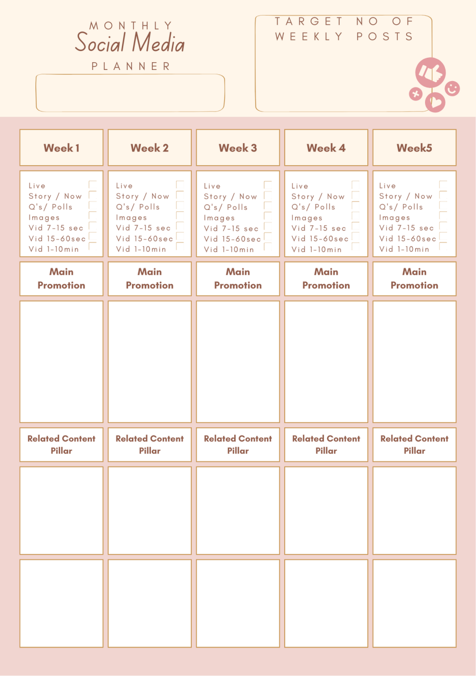 Social Media Bingo Planner - Mummy Whisperer